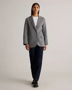 Quince Double-faced Merino Wool Soft Blazer - Heather Grey