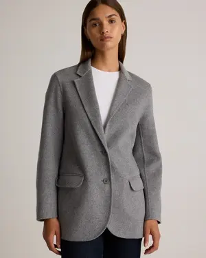 Quince Double-faced Merino Wool Soft Blazer - Heather Grey