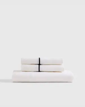 Quince Rima Wool Shag Rug - White/black