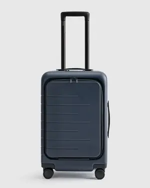 Quince Front Pocket Carry-on Hard Shell Suitcase - Navy