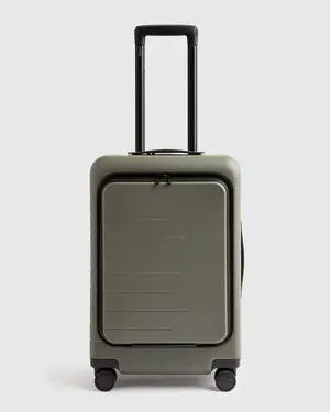 Quince Front Pocket Carry-on Hard Shell Suitcase - Olive