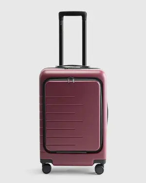 Quince Front Pocket Carry-on Hard Shell Suitcase - Wine