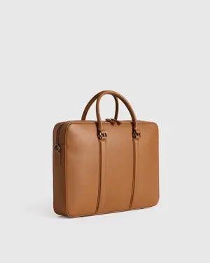 Quince Italian Saffiano Leather Briefcase
