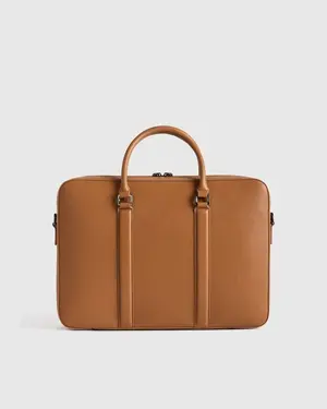 Quince Italian Saffiano Leather Briefcase