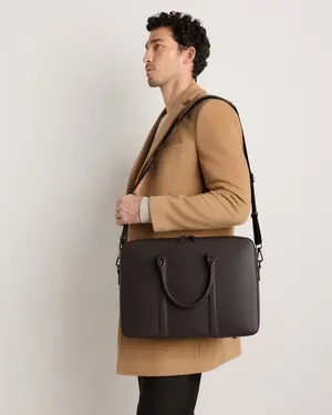 Quince Italian Saffiano Leather Briefcase