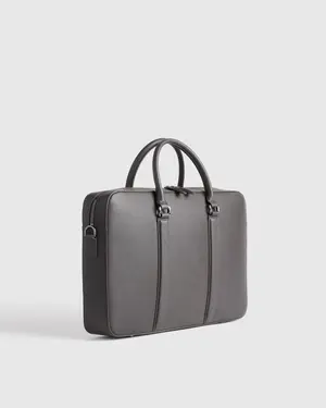 Quince Italian Saffiano Leather Briefcase