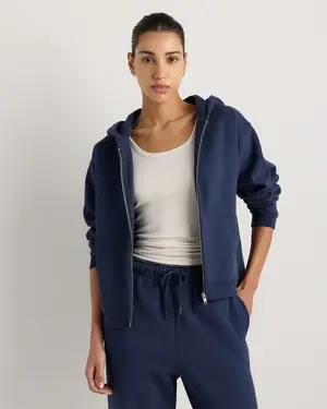 Quince Everyday Fleece Hoodie - Washed Deep Navy