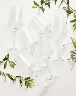 Quince Fortessa Sole Tritan Outdoor White Wine Glass, Set Of 6, Acrylic
