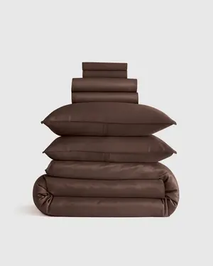 Quince Bamboo Deluxe Bedding Bundle Espresso
