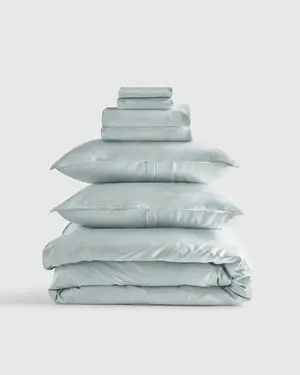 Quince Bamboo Deluxe Bedding Bundle - Mist