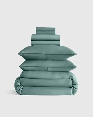 Quince Bamboo Deluxe Bedding Bundle Ocean