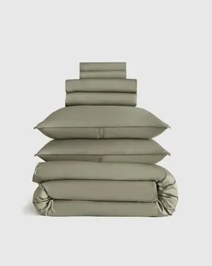 Quince Bamboo Deluxe Bedding Bundle - Sage