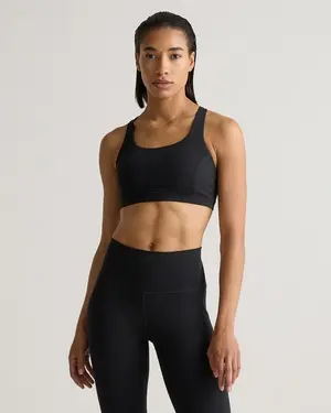 Quince Power-up Strappy Sports Bra - Black