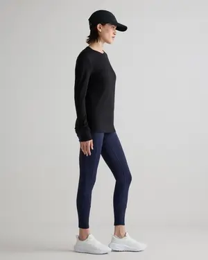 Quince 100% Merino Wool All-season Long Sleeve Base Layer - Black