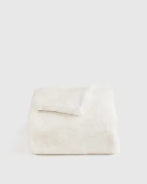 Quince Luxury Faux Fur Throw Ivory