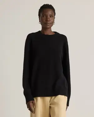 Quince Mongolian Cashmere Sweater - Black
