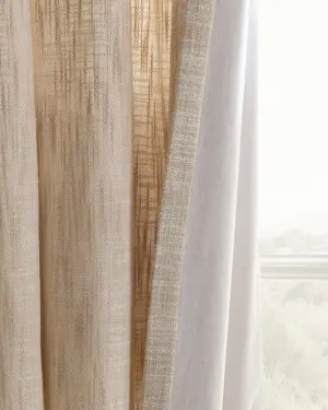 Quince Textured Cotton Curtain - Oatmeal