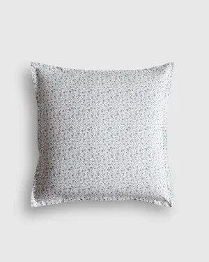 Quince Organic Crisp Percale Sham - Blue Florette