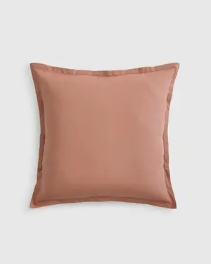 Quince Organic Crisp Percale Euro Sham Clay