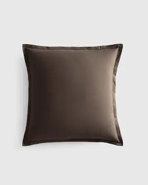 Quince Organic Crisp Percale Euro Sham Espresso
