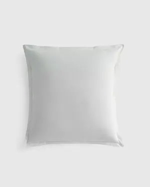 Quince Organic Crisp Percale Euro Sham Light Grey