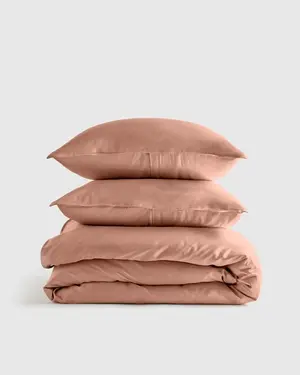Quince Bamboo Duvet Cover Set - Clay