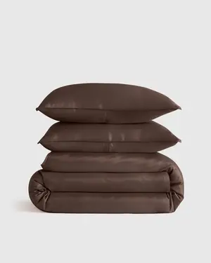Quince Bamboo Duvet Cover Set Espresso