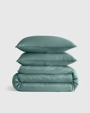 Quince Bamboo Duvet Cover Set Ocean