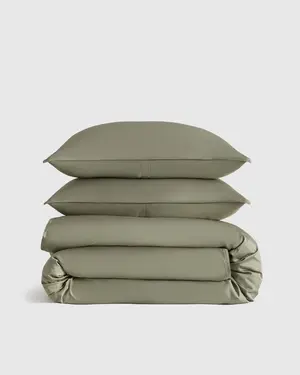Quince Bamboo Duvet Cover Set - Sage