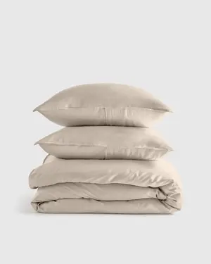 Quince Bamboo Duvet Cover Set - Sand