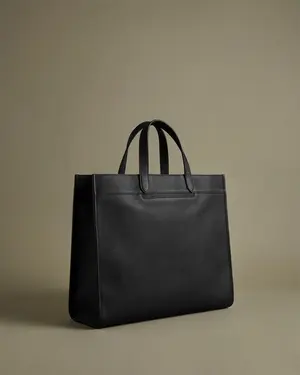 Quince Italian Leather Tote - Black
