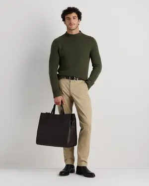 Quince Italian Leather Tote - Hickory