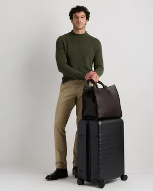 Quince Italian Leather Tote - Hickory