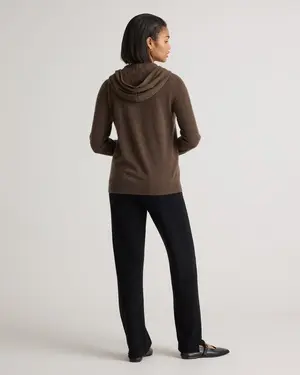 Quince Mongolian Cashmere Hoodie - Brown