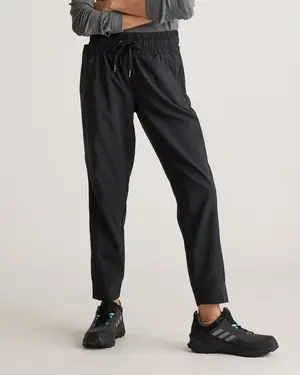 Quince Micro Ripstop Mid-rise Joggers - Black