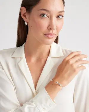 Quince Open Contour Cuff Bracelet