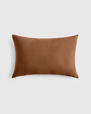 Quince Corduroy Cotton Velvet Pillow Cover Chestnut