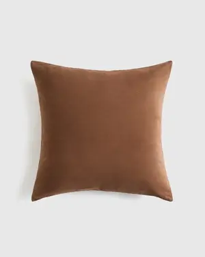 Quince Corduroy Cotton Velvet Pillow Cover - Chestnut