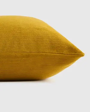 Quince Corduroy Cotton Velvet Pillow Cover - Marigold