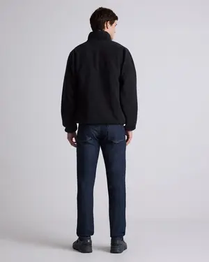 Quince Polar Fleece Snap Pullover - Bold Black