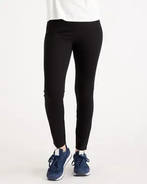 Quince Ultra-stretch Ponte Skinny Pants Petite - Black
