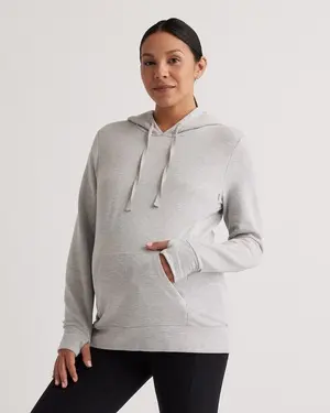 Quince Supersoft Fleece Hoodie - Heather Grey