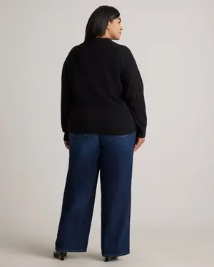 Quince Mongolian Cashmere Polo Sweater - Black