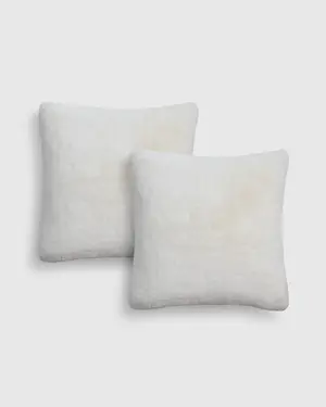 Quince Luxury Faux Fur Pillow Cover - Ivory