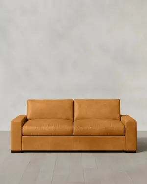 Quince Stillman Leather Sofa - Scotch