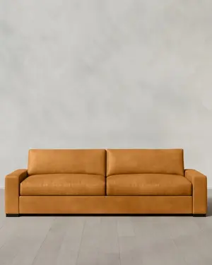 Quince Stillman Leather Sofa - Scotch