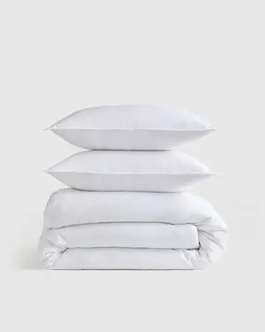Quince Sateen Comforter Set White