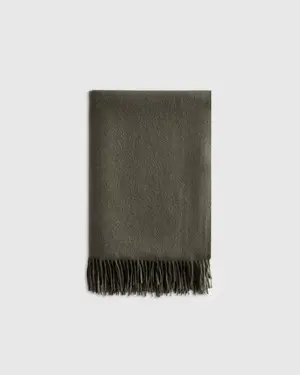 Quince Mongolian Cashmere Throw - Moss