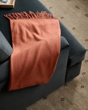 Quince Mongolian Cashmere Throw - Persimmon