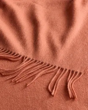 Quince Mongolian Cashmere Throw - Persimmon